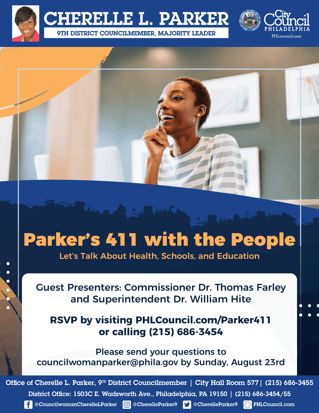 PARKER’S 411 WITH THE PEOPLE: LET’S TALK ABOUT HEALTH, SCHOOLS, AND ...