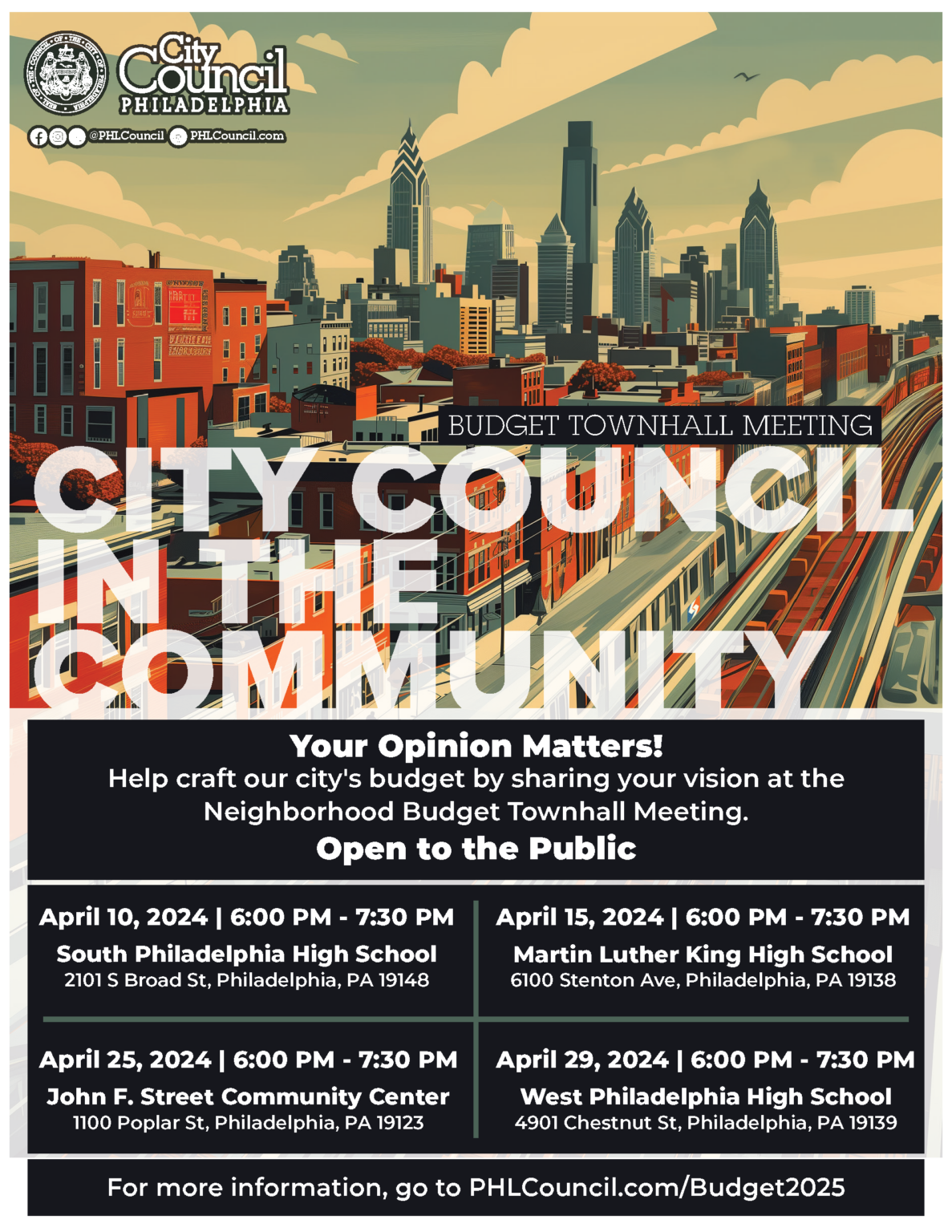 COUNCIL ANNOUNCES DATES AND LOCATIONS FOR NEIGHBORHOOD TOWN HALLS ON ...