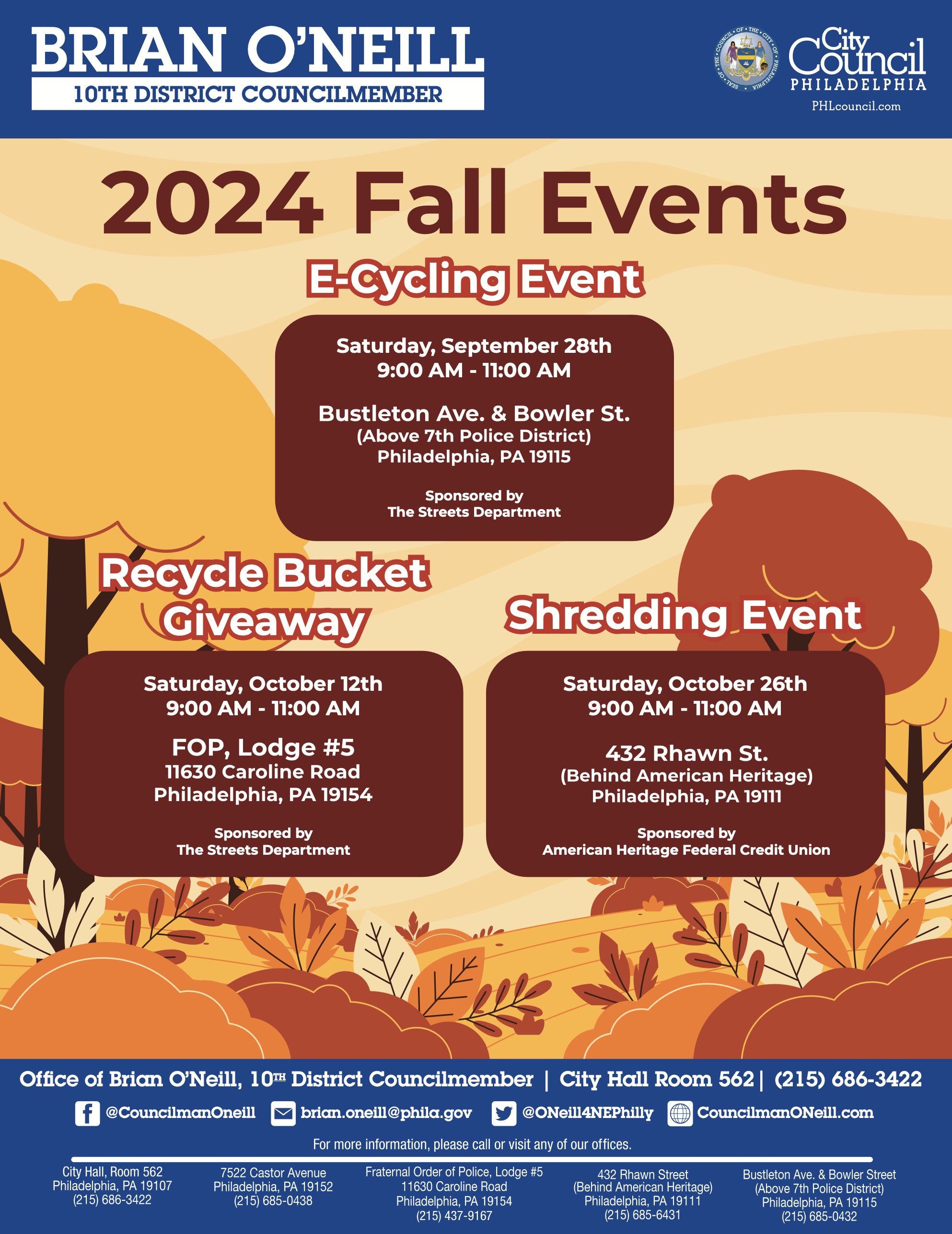 District 10 - 2024 Fall Events - Philadelphia City Council